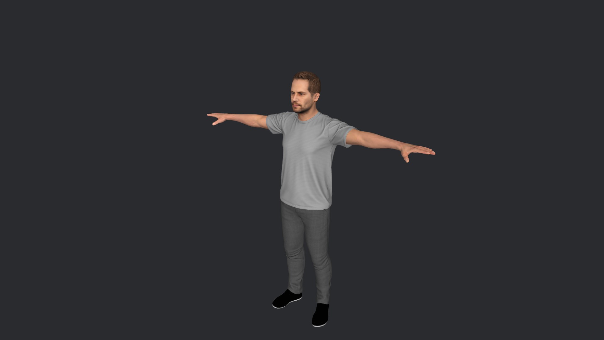 3D Paul Walker Hyper Realistic Full Body Fully Rigged 3D Character ...