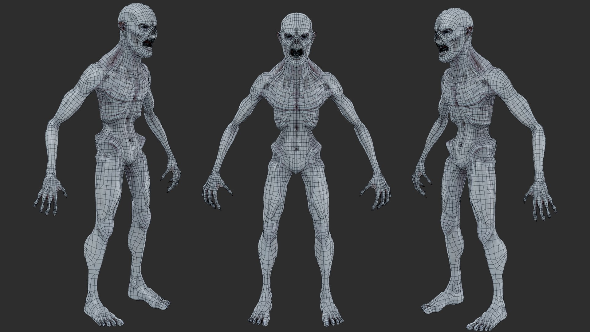 3D Ghoul Monster -Low Poly - Game Ready - Rigged - TurboSquid 2046624