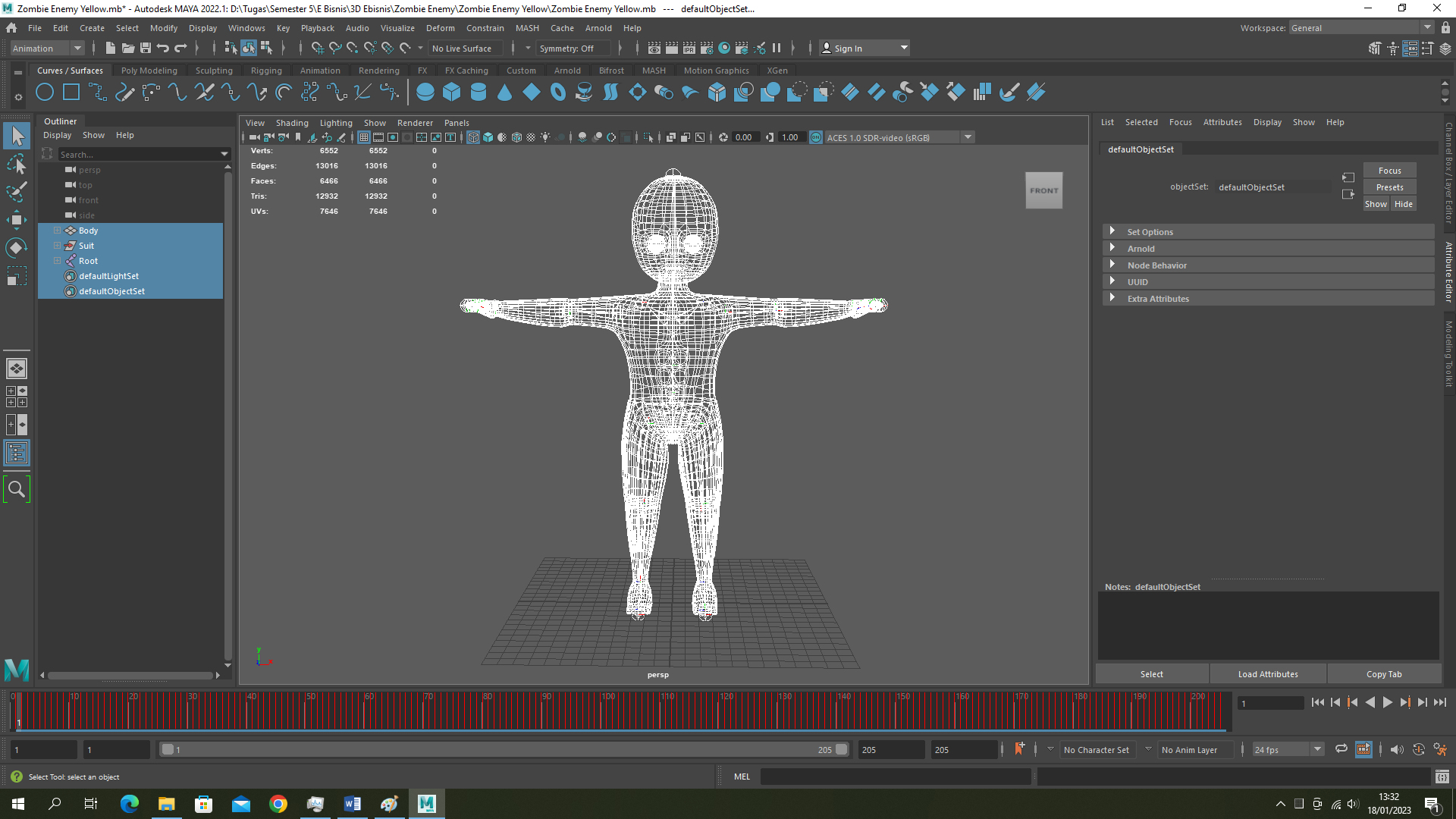 3D Zombie Enemy Yellow - TurboSquid 2015725