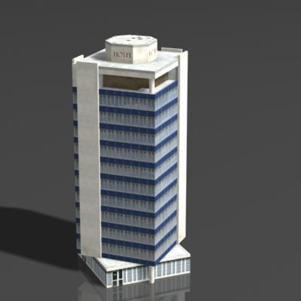 building hotel 3d model