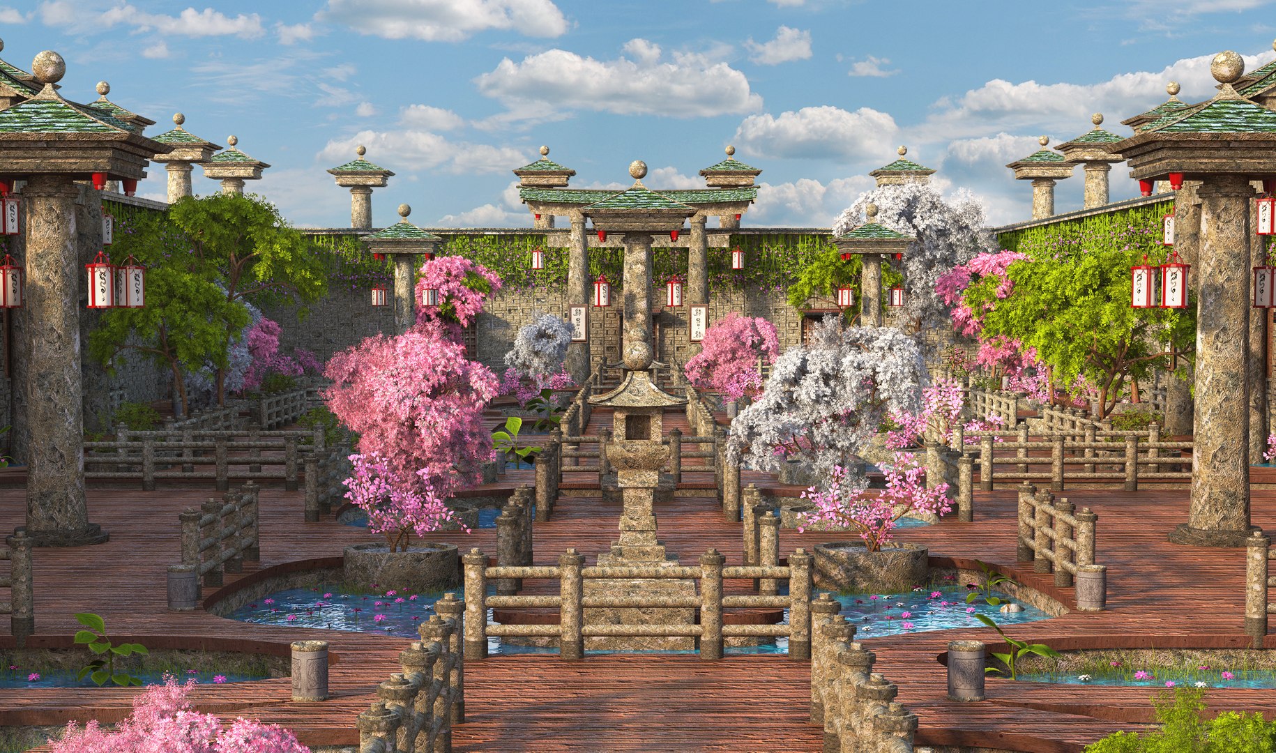 Japan Japanese Garden 3D - TurboSquid 1407845