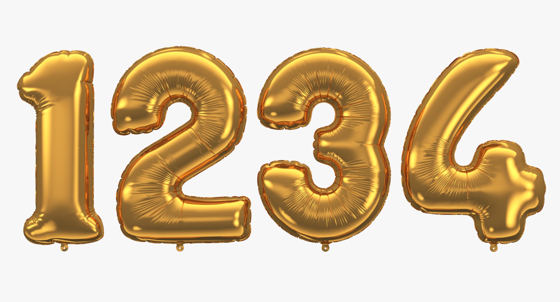 3D Number Balloons - TurboSquid 1301657