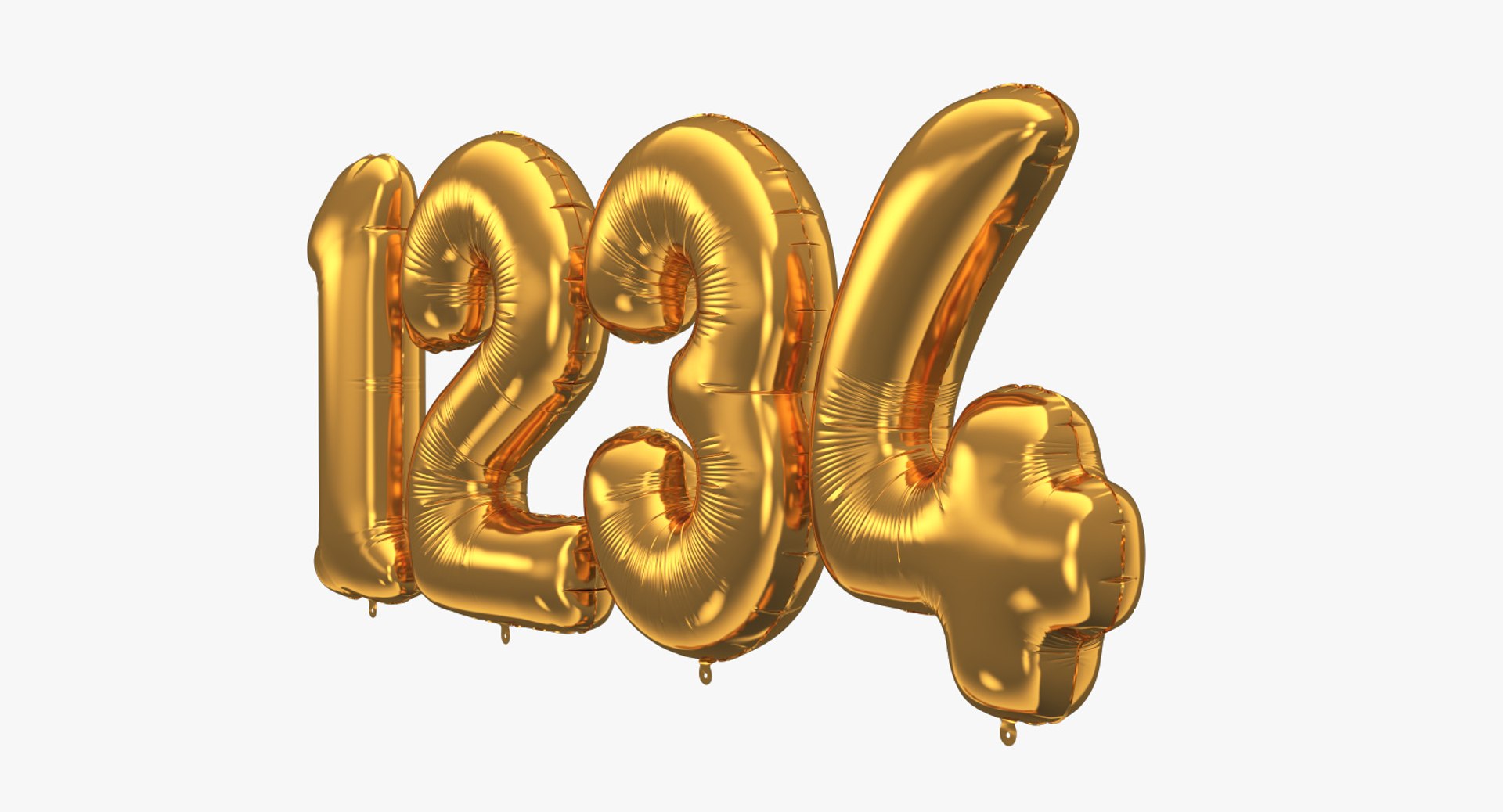 3D Number Balloons - TurboSquid 1301657