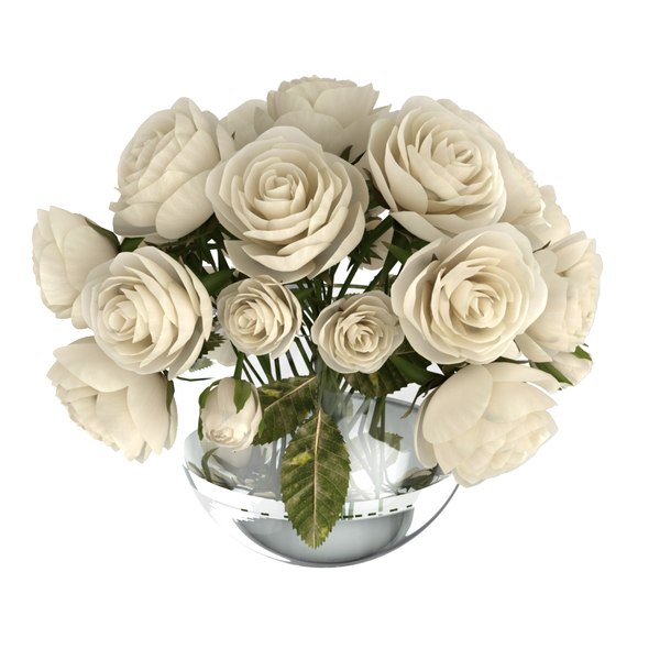 Roses glass bowl 3D model - TurboSquid 1191405