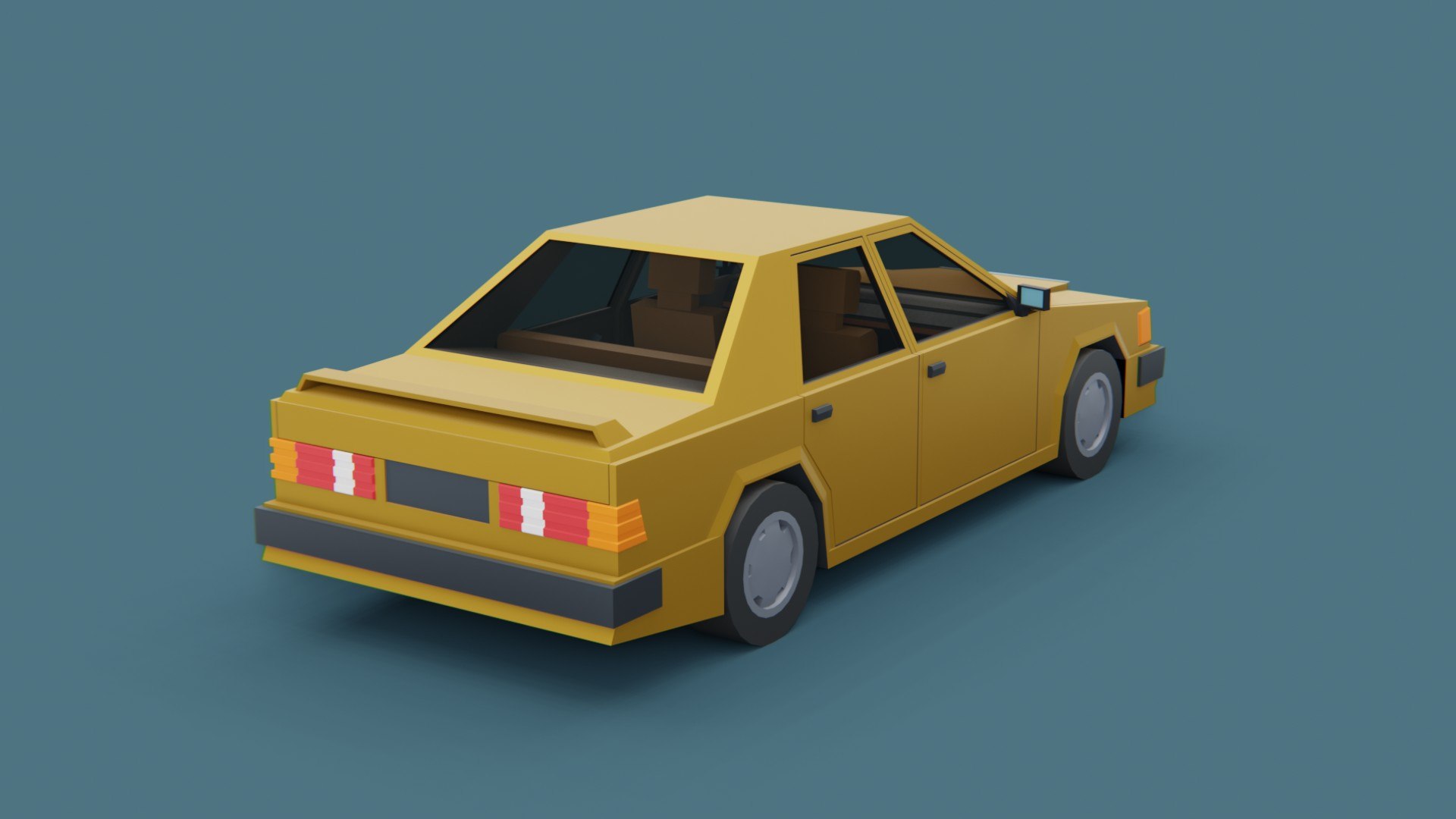 Stylized Cartoon Euro Sedan Car Low Poly 3D - TurboSquid 2293669