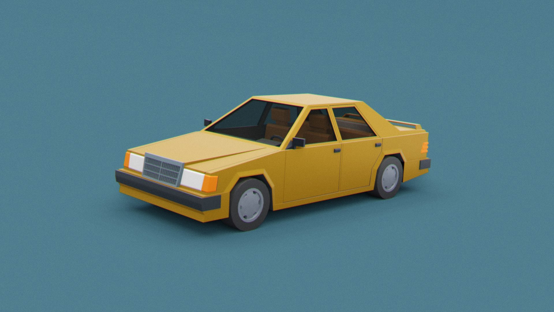 Stylized Cartoon Euro Sedan Car Low Poly 3D - TurboSquid 2293669