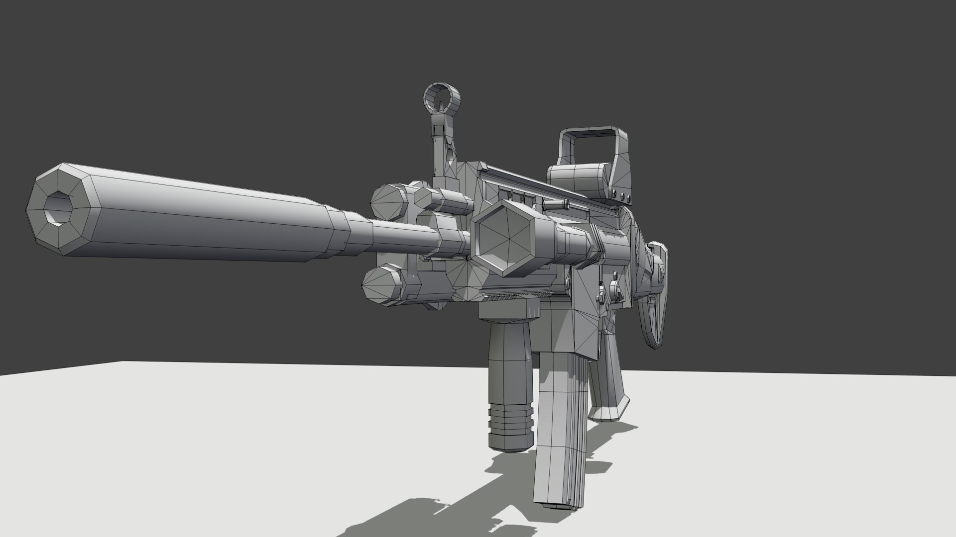 Scar-l Rifle Gun 3d Model