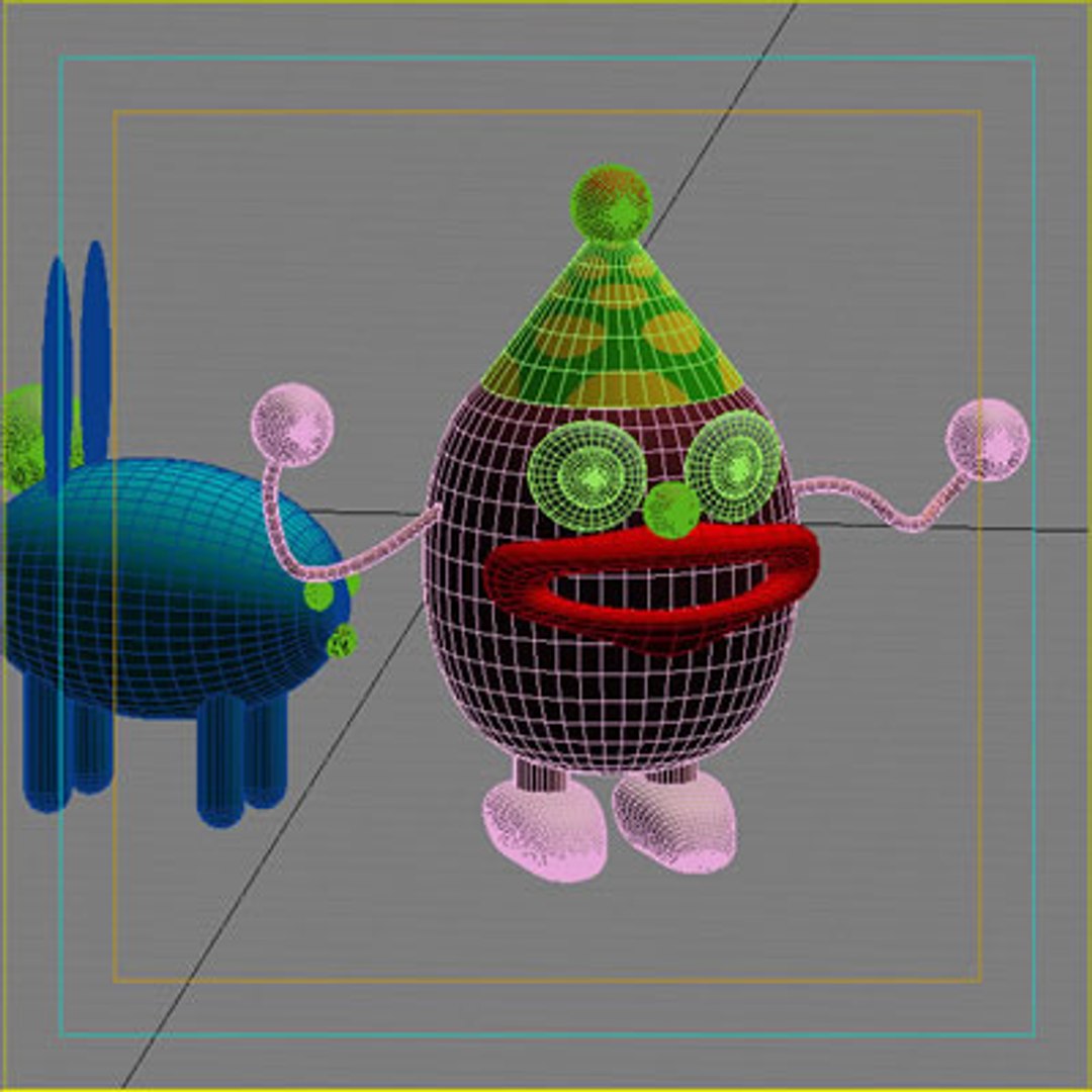 3d Model Of Cephalopod Family Cartoon Characters