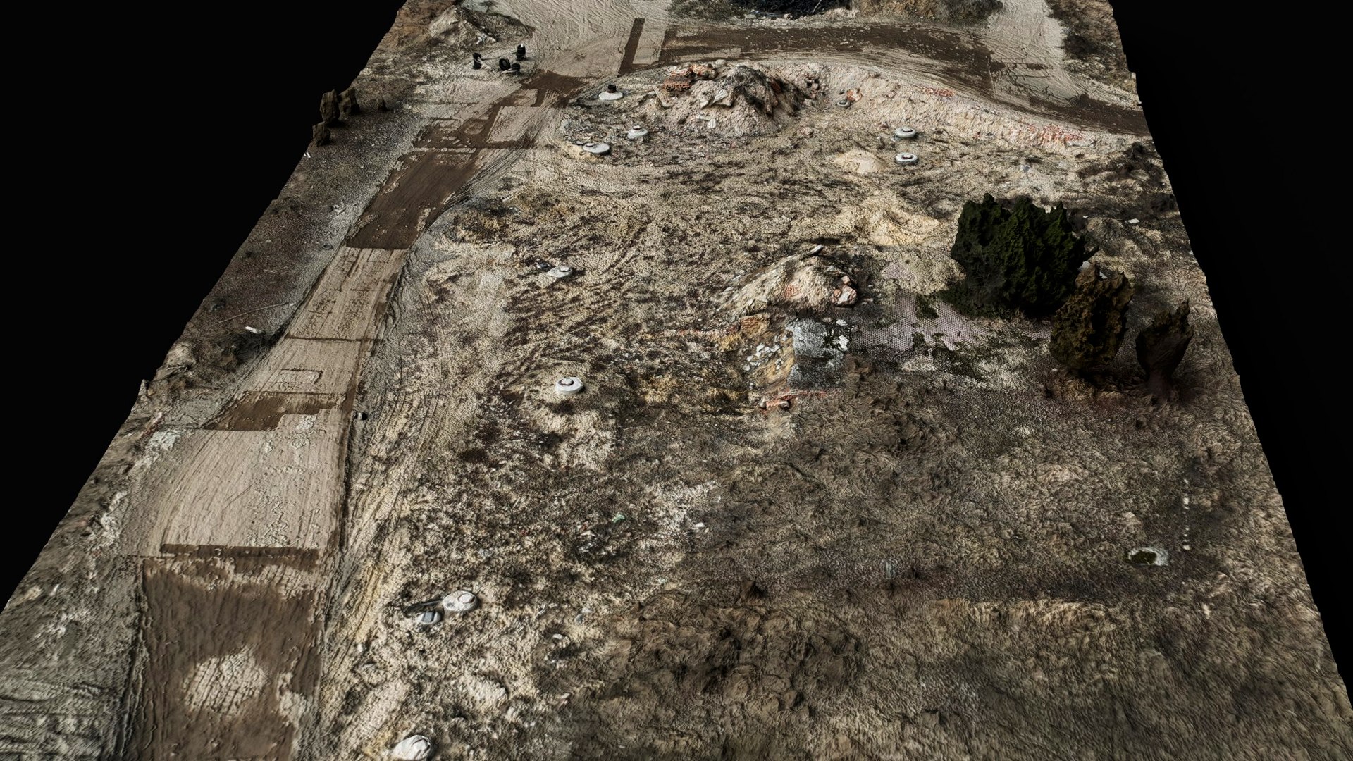 Construction Site Terrain Road Debris Area 150m Photogrammetry 3D Model ...