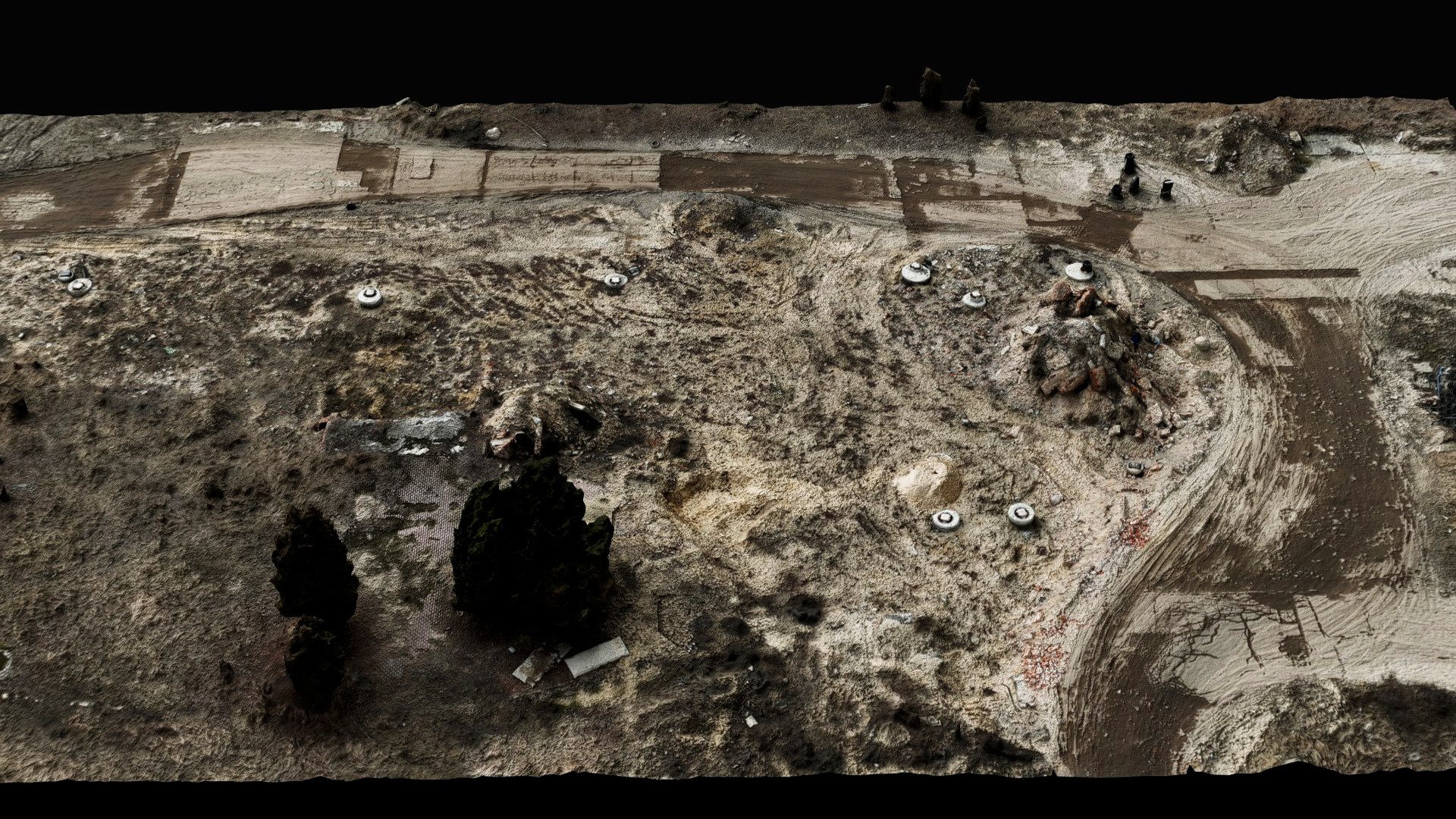 Construction Site Terrain Road Debris Area 150m Photogrammetry 3D Model ...