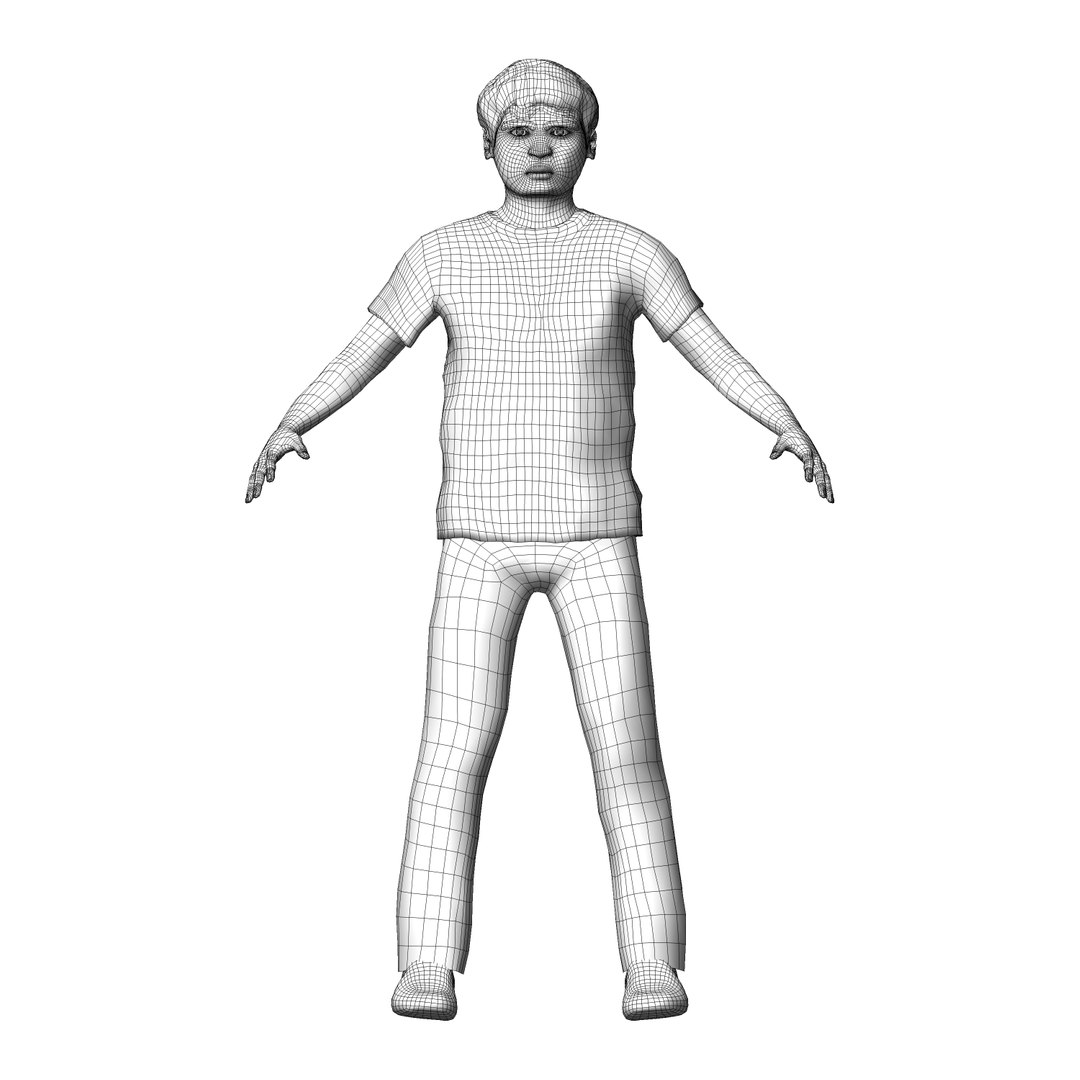 3D Young Boy Rigged Character - TurboSquid 1615032
