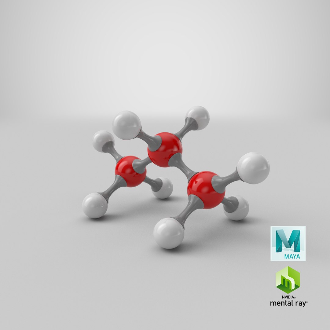 3D Model Propane Molecular - TurboSquid 1274321