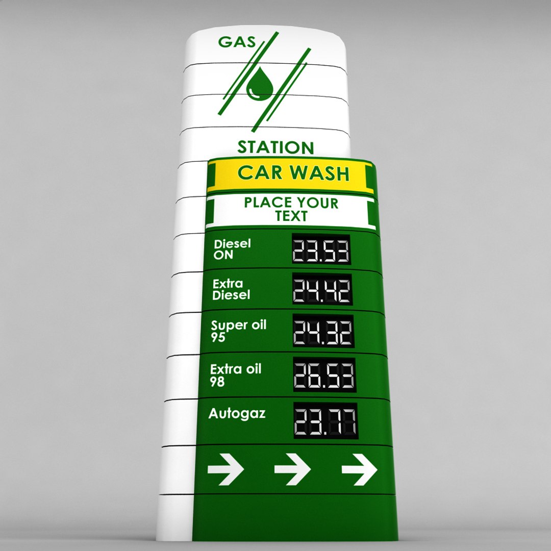 3d pack gas station price model
