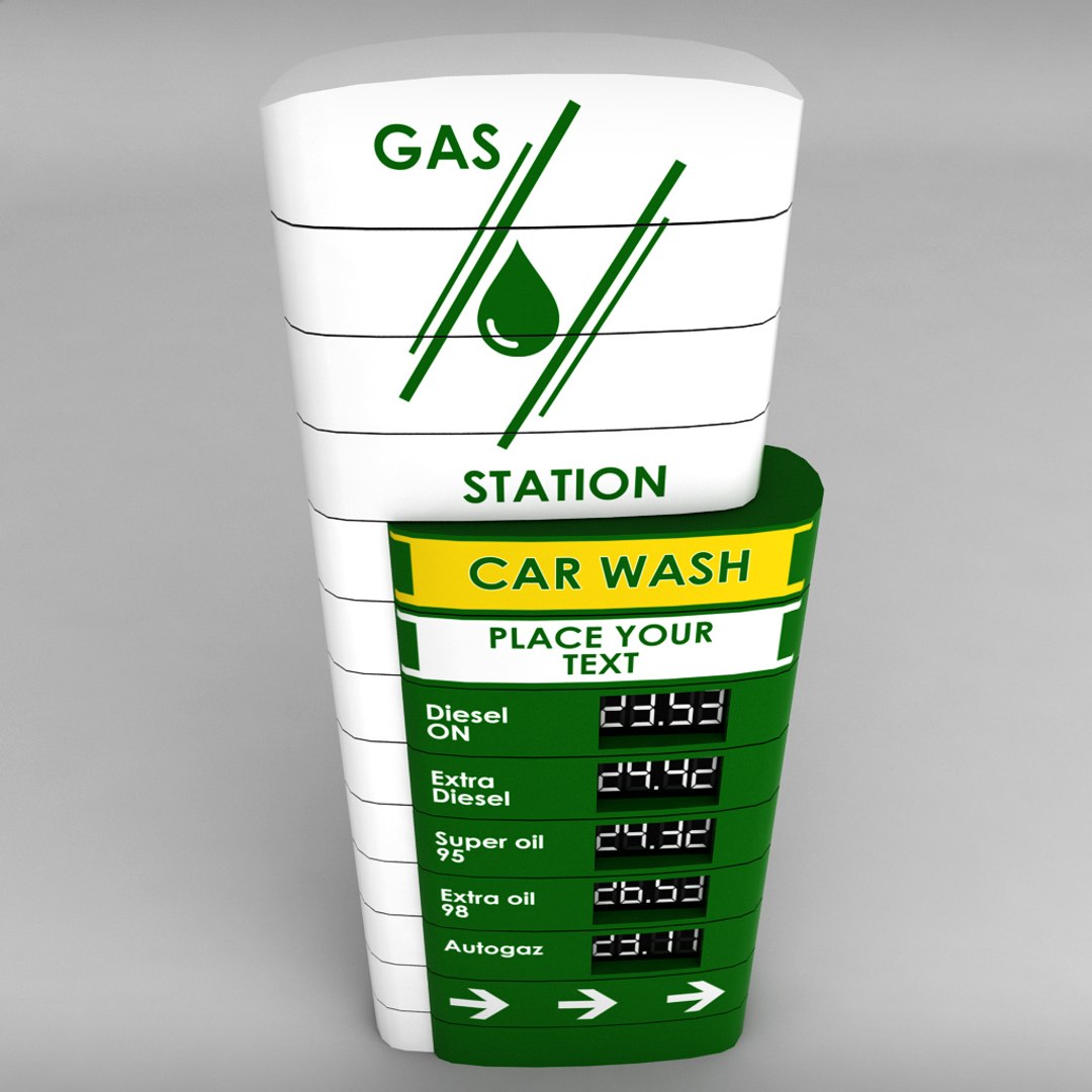 3d pack gas station price model