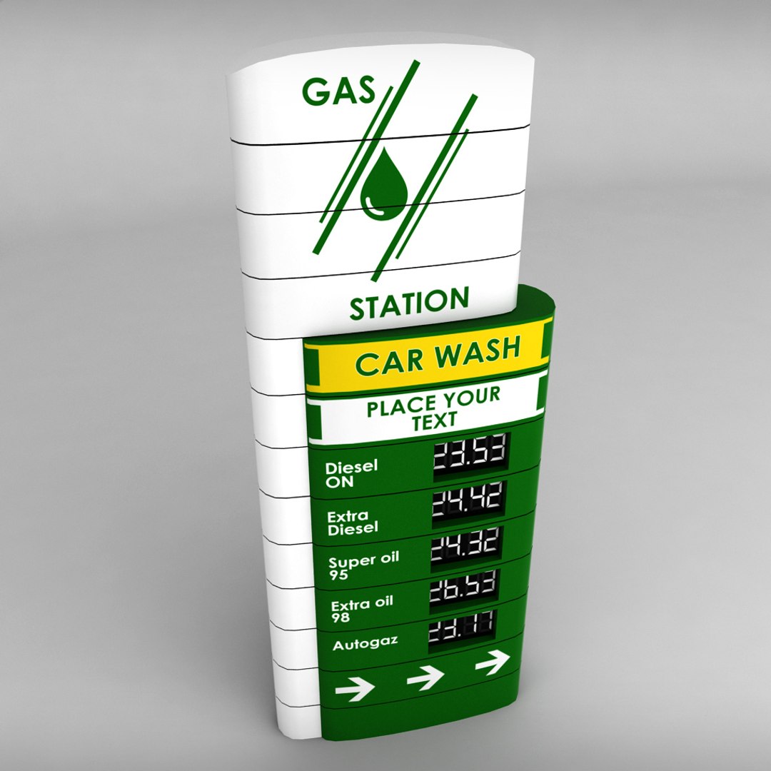 3d pack gas station price model