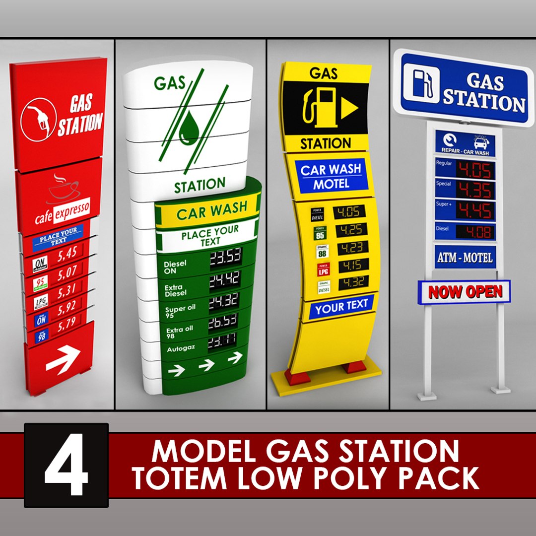 3d pack gas station price model