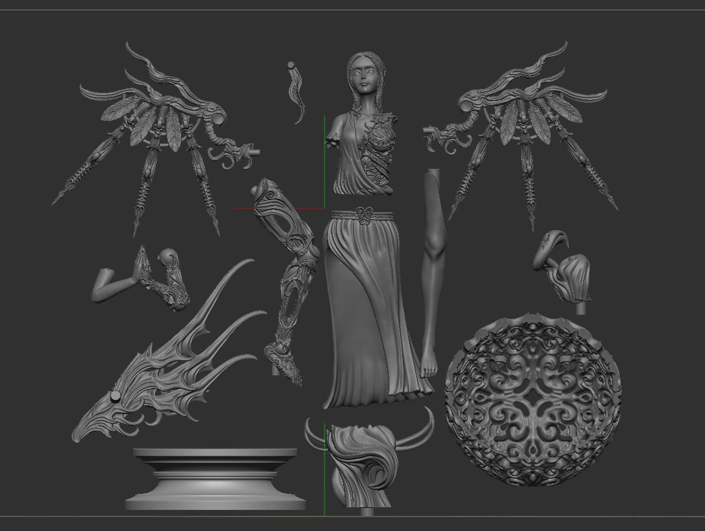 3D 3D Game Assets 3D Printed Models Angel Figures Model - TurboSquid ...