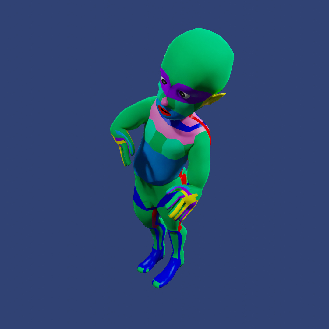 Baby child base mesh mime dwarf cartoon Chibi character 3D model ...