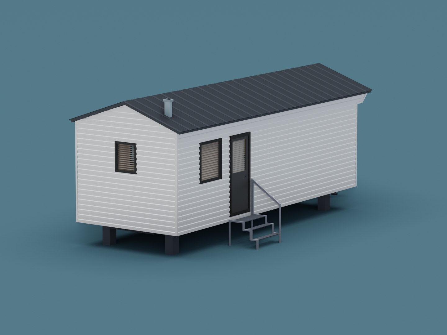 Mobile Home Trailer House 3D Model - TurboSquid 2042908
