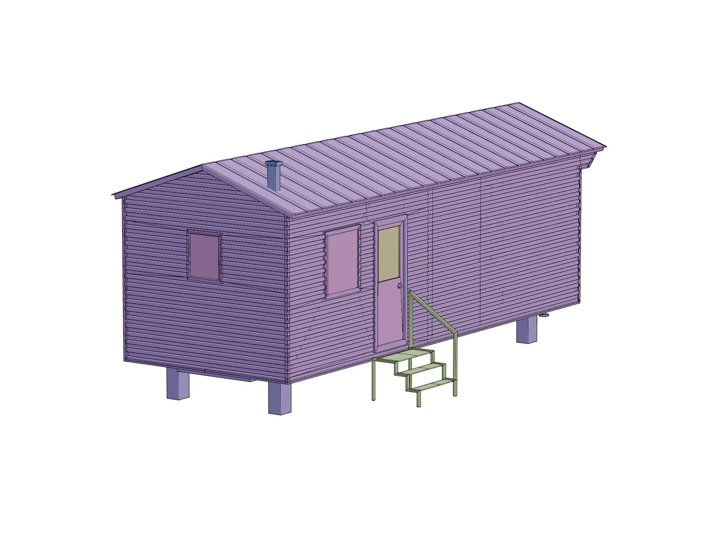Mobile Home Trailer House 3D Model - TurboSquid 2042908