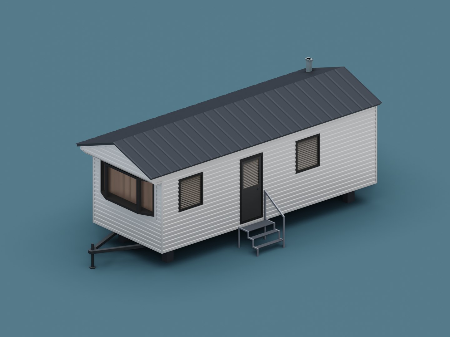 Mobile Home Trailer House 3D Model - TurboSquid 2042908