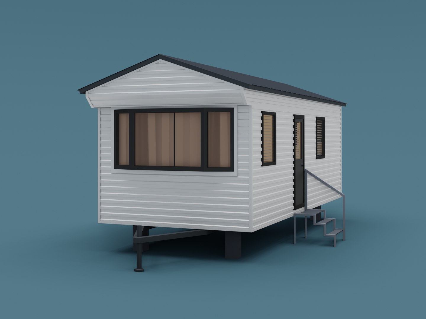 Mobile Home Trailer House 3D Model - TurboSquid 2042908