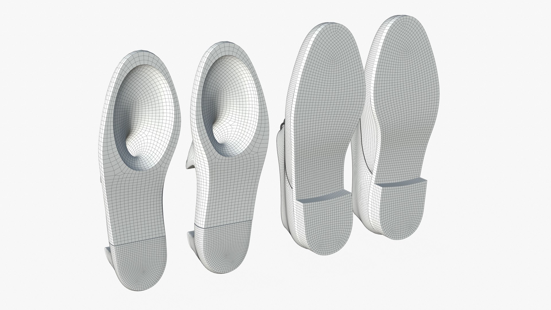 Yellow Leather Lace Up Shoes 3D model - TurboSquid 1932425