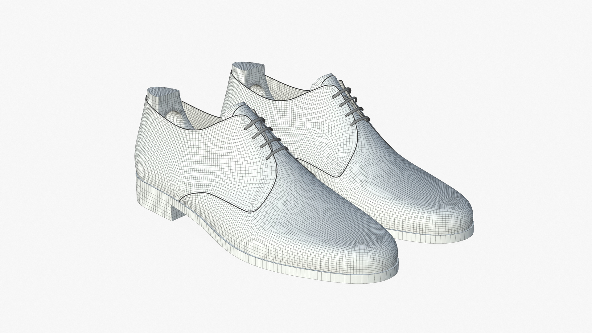 Yellow Leather Lace Up Shoes 3D Model - TurboSquid 1932425