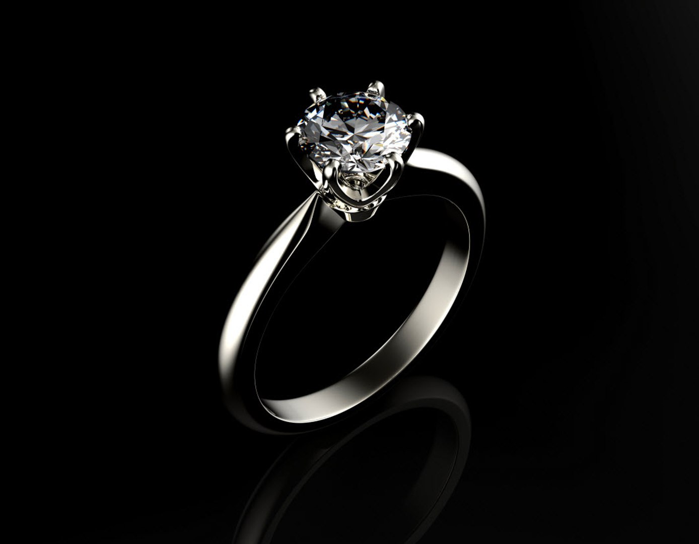 3d Engagement Ring Set 6