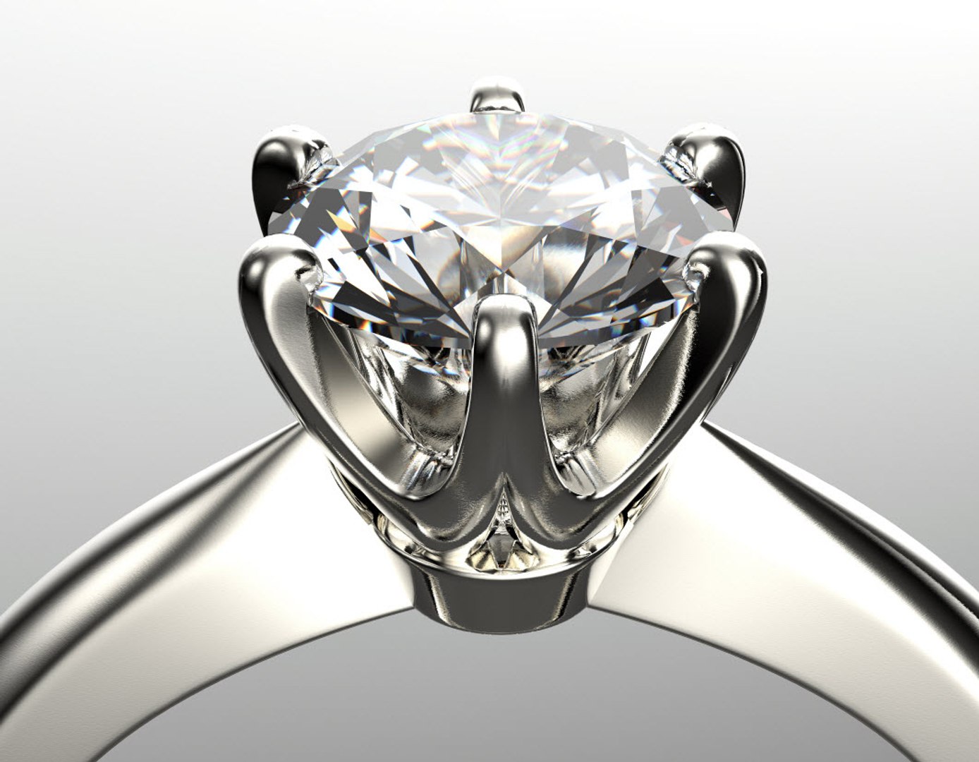 3d Engagement Ring Set 6