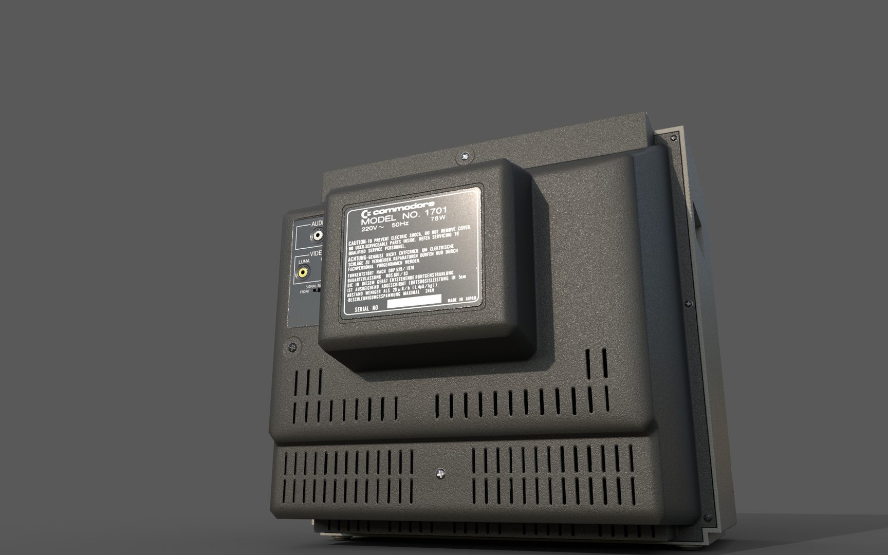Commodore 1701 Computer Monitor 3D Model - TurboSquid 2311469