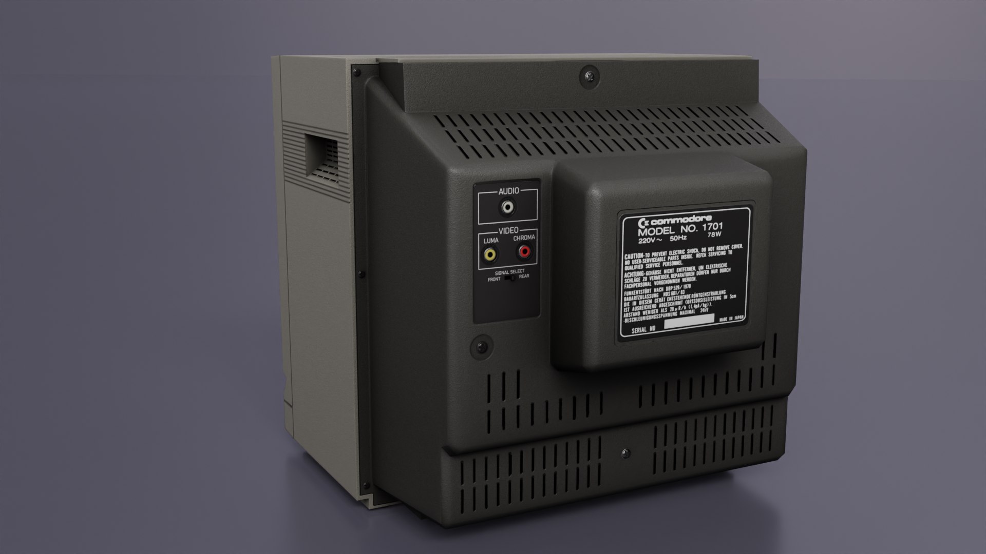 Commodore 1701 Computer Monitor 3D Model - TurboSquid 2311469