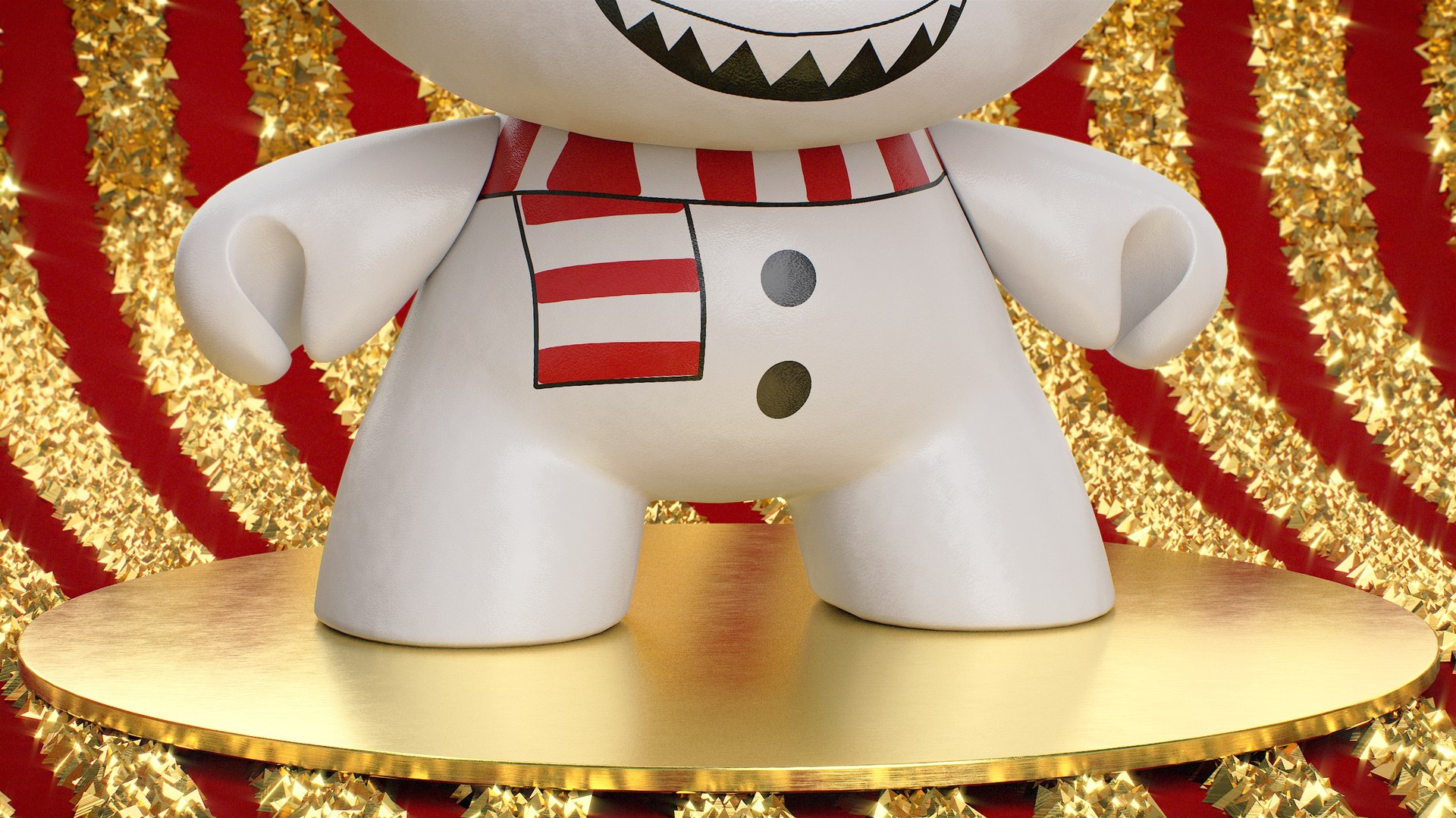 Kidrobot Snowman 12 Inch Christmas Set Dunny 3D Model - TurboSquid 1828372