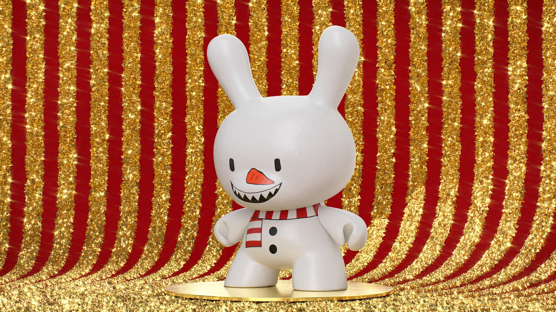 Kidrobot Snowman 12 Inch Christmas Set Dunny 3D Model - TurboSquid 1828372