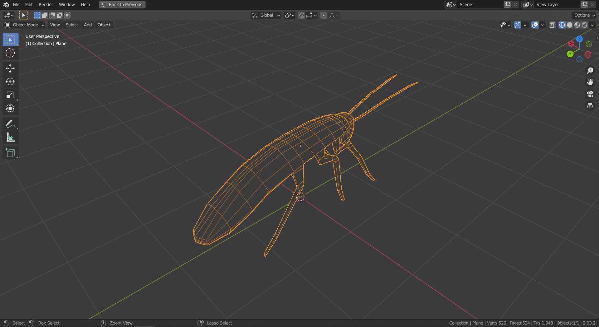 Low-poly Roach Model - TurboSquid 1777228