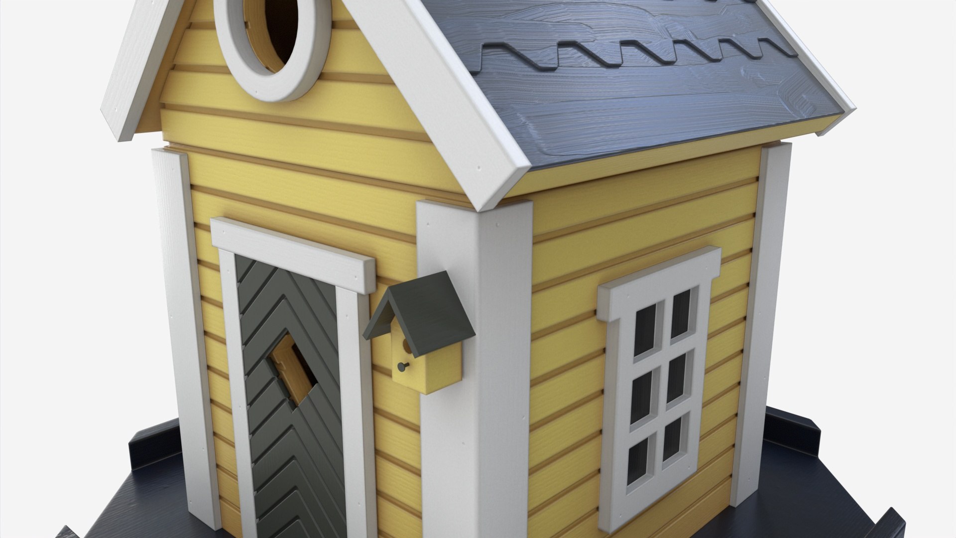 Outdoor Garden Birdhouse On Pillar 3D Model - TurboSquid 1969428