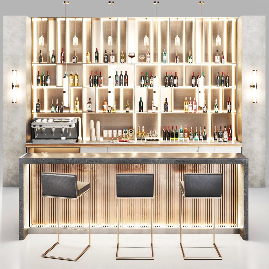 3D Cafe Bar 12 Model - TurboSquid 2222902