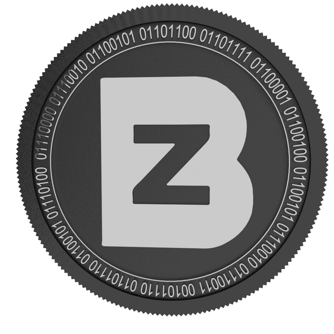 Bit Z Token Black 3D Model - TurboSquid 1457241