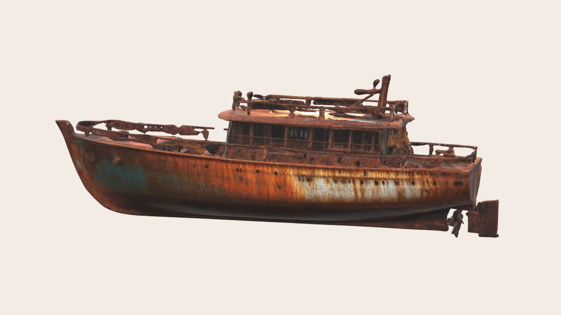 Old Abandoned Rusted Ship 3D Model - TurboSquid 2351749