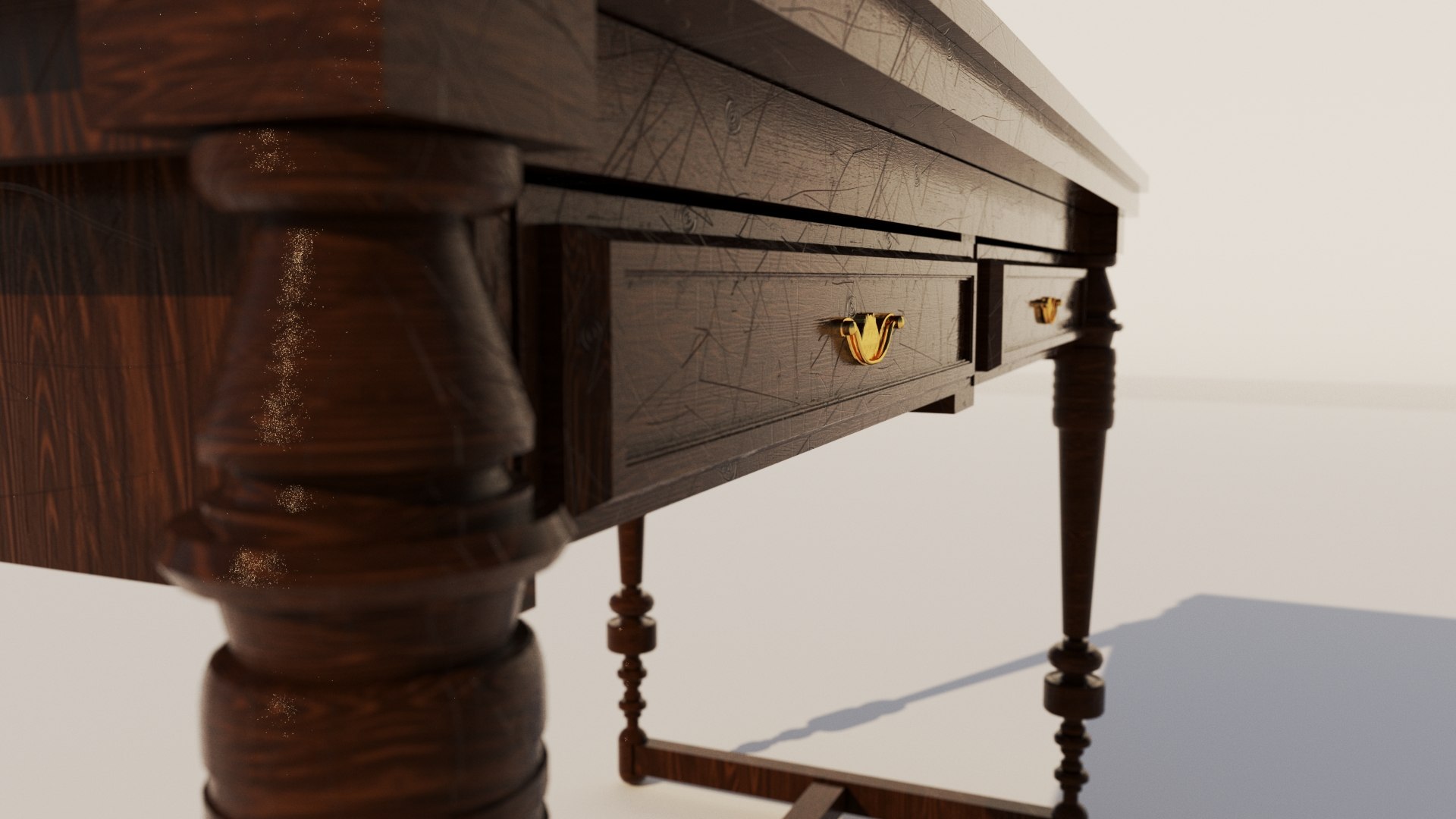 Vintage Table 3D Model - TurboSquid 1729208