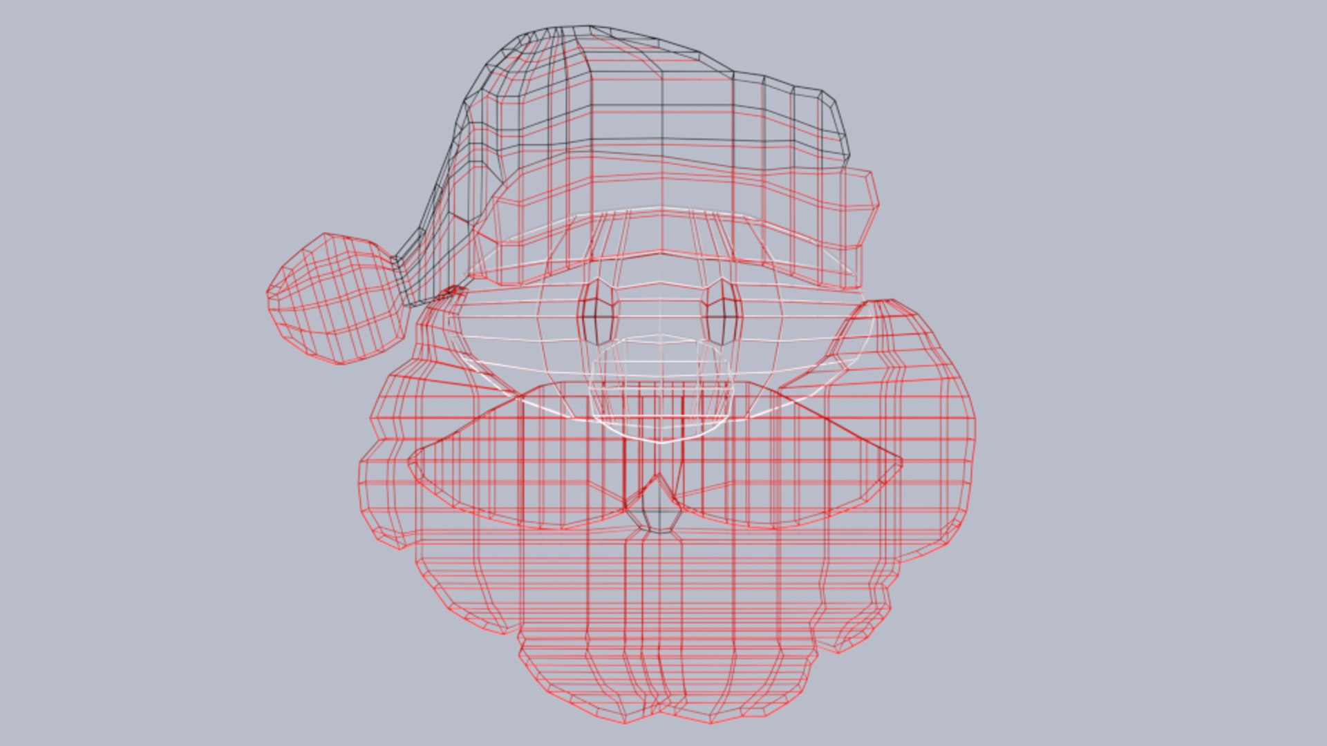 3D Model Santa Claus Face Decorative - TurboSquid 1471853