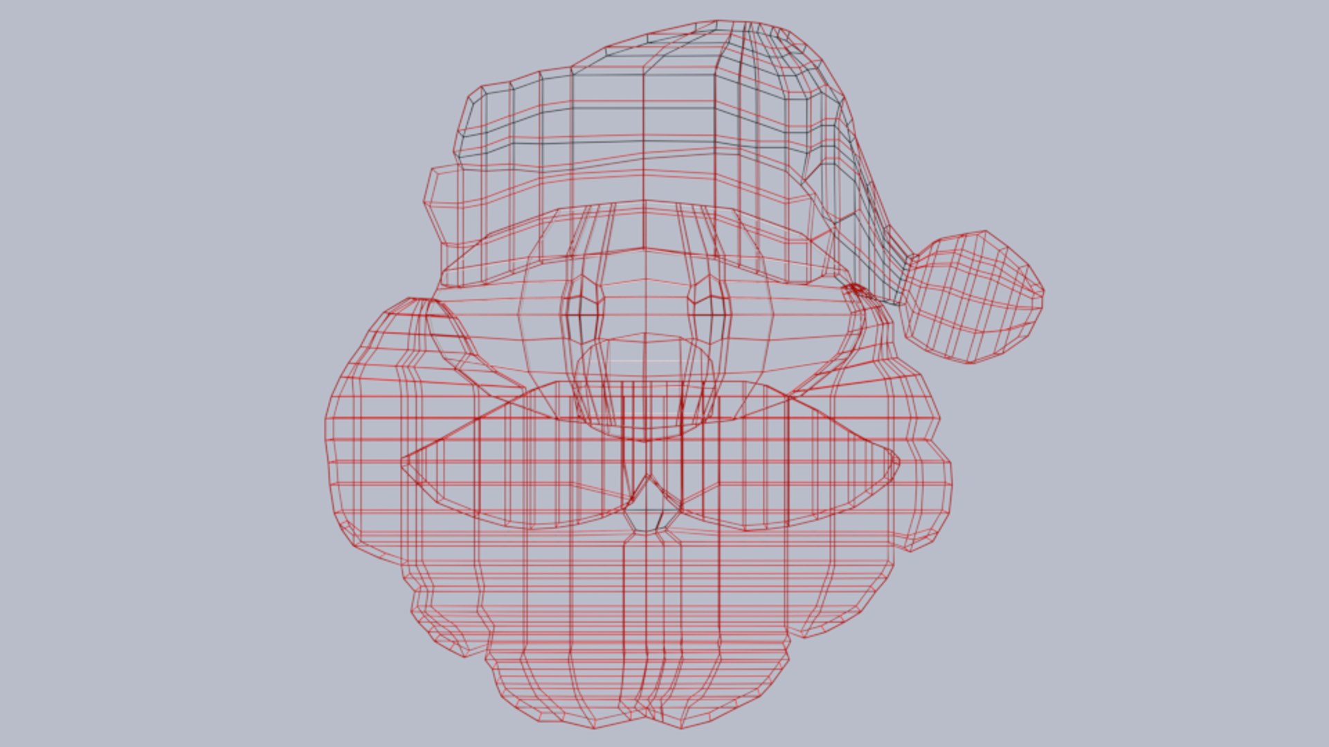 3D Model Santa Claus Face Decorative - TurboSquid 1471853