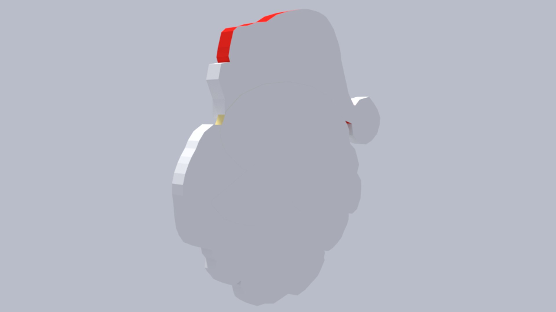 3D Model Santa Claus Face Decorative - TurboSquid 1471853
