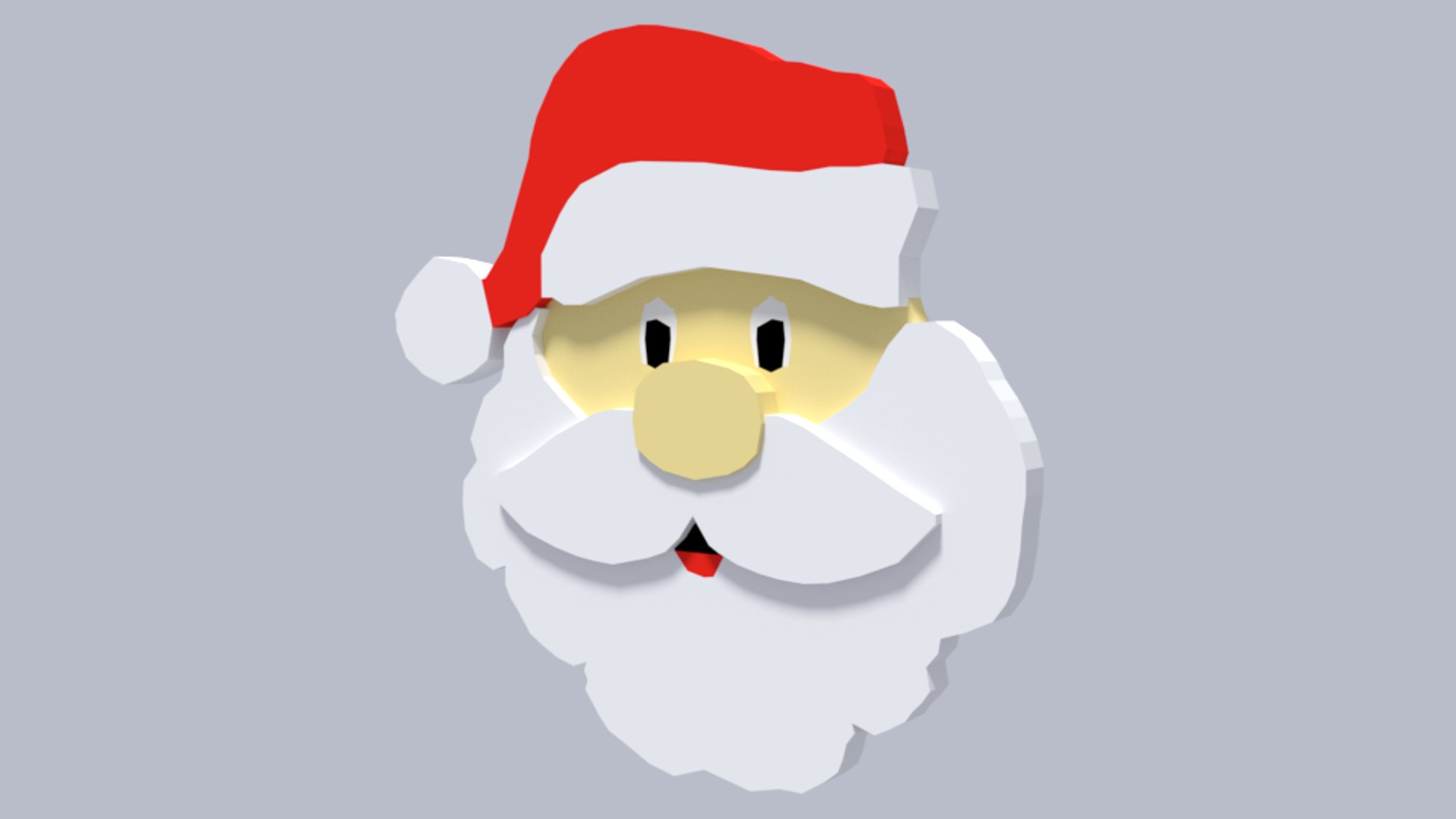 3D Model Santa Claus Face Decorative - TurboSquid 1471853