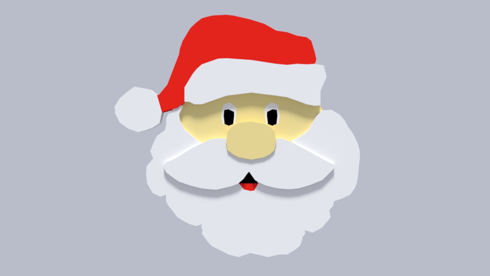 3D Model Santa Claus Face Decorative - TurboSquid 1471853