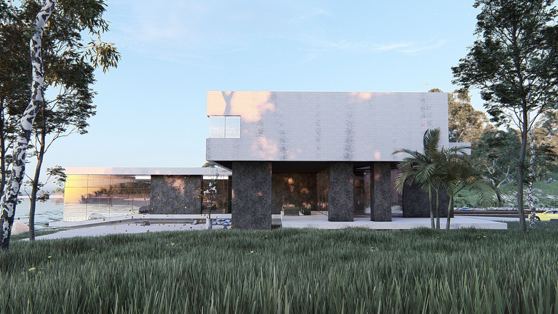 Super Modern Beach Luxury Villa House Revit N Lumion Building Model - TurboSquid 2128375