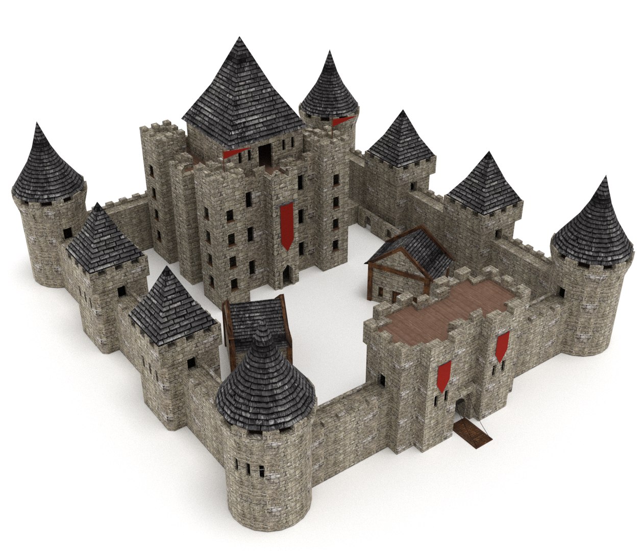 3D Ready Castle Model - TurboSquid 1373401