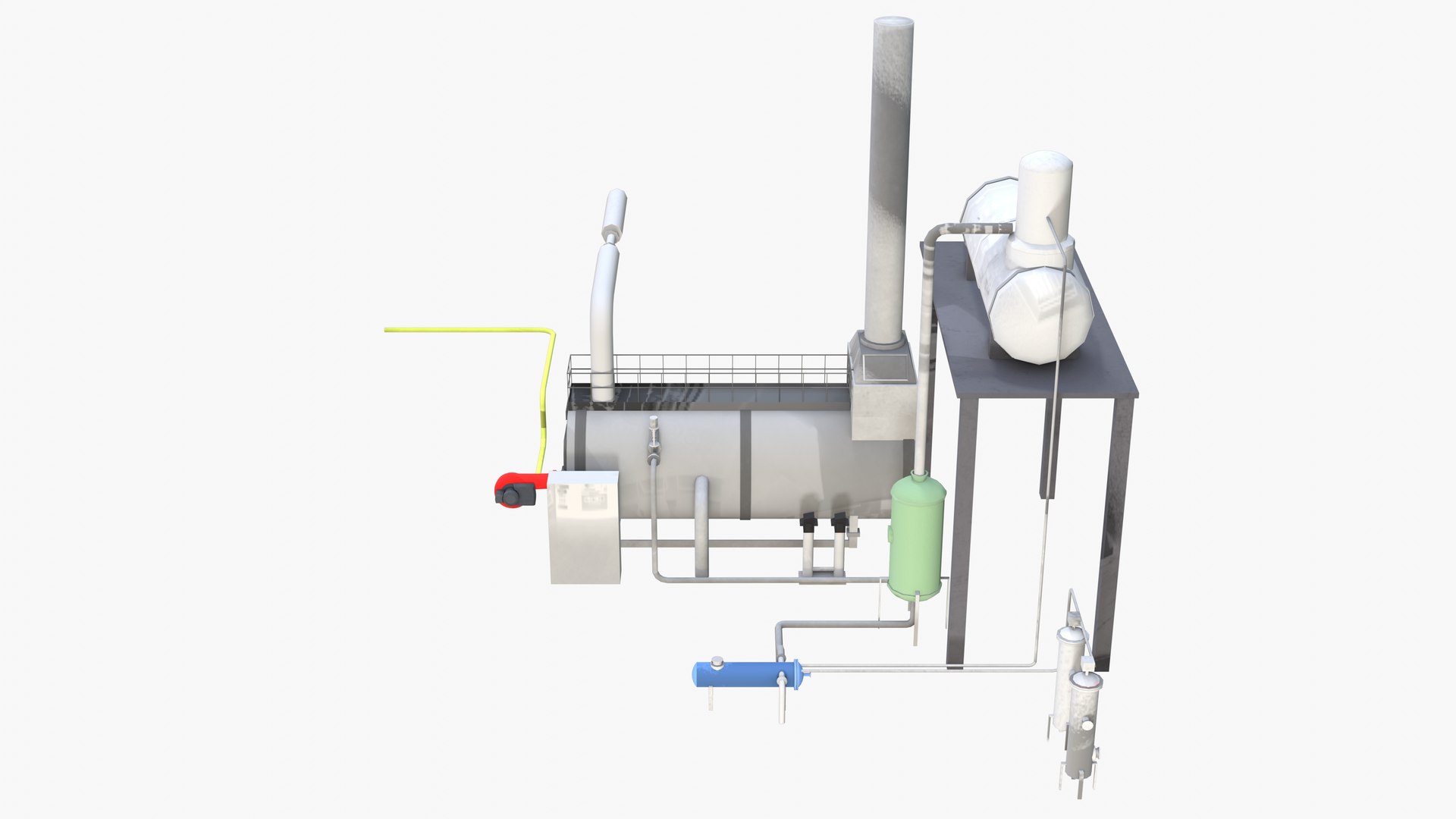 3D Boiler And Pipes Model - TurboSquid 2003022