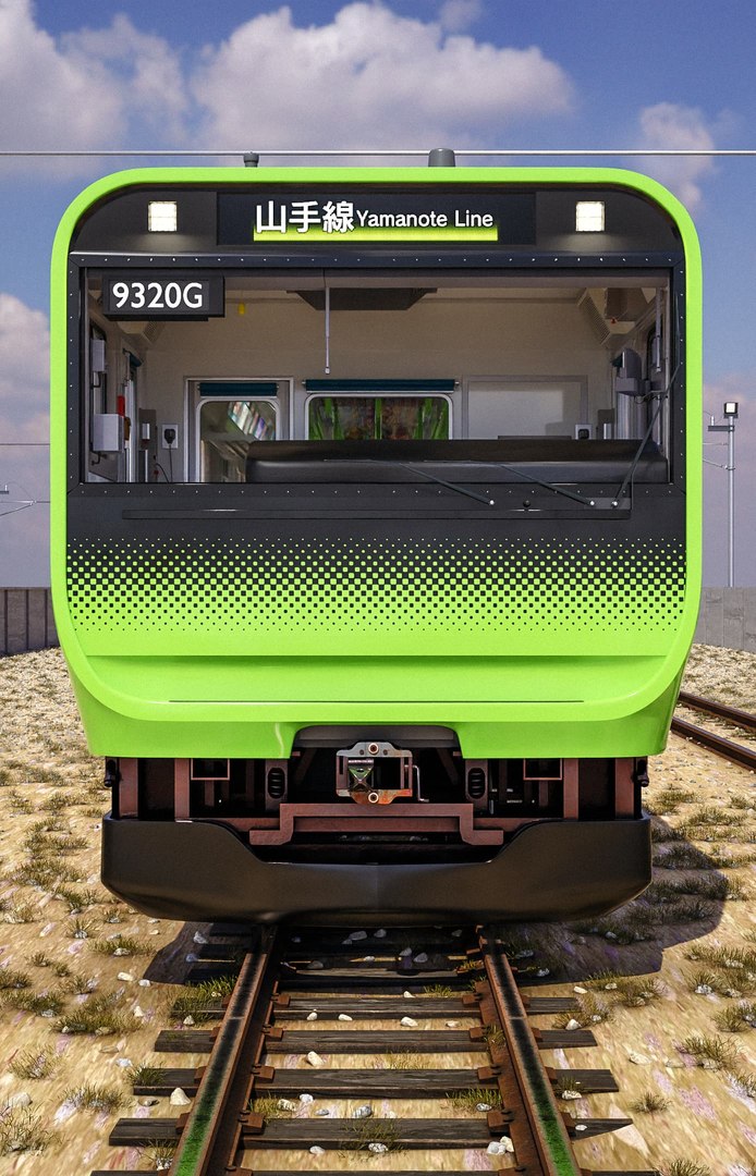3D Japanese Train Detailed Interior Exterior Yamanote Line E235 Series ...