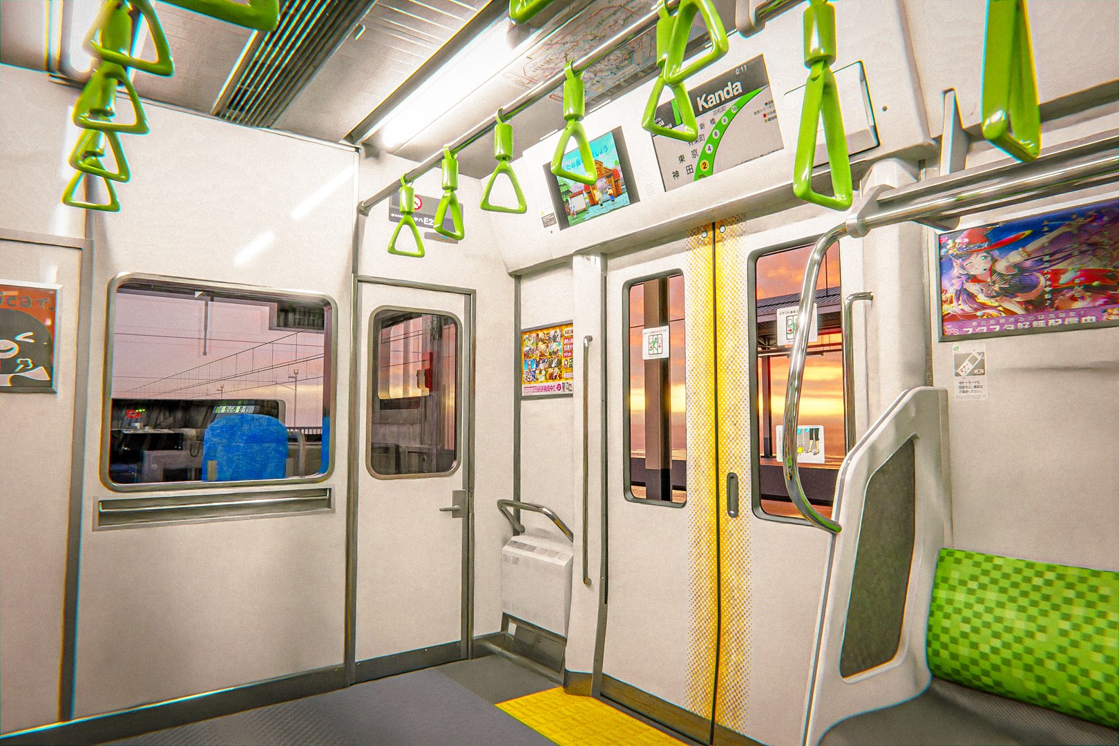 3D Japanese Train Detailed Interior Exterior Yamanote Line E235 Series Rigged 3D Model Model ...